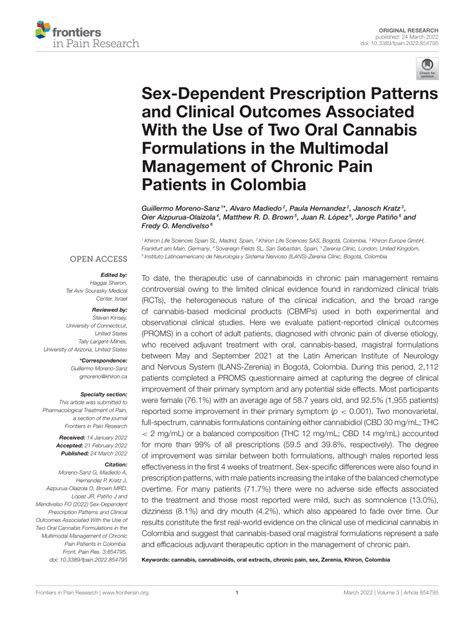 Pdf Sex Dependent Prescription Patterns And Clinical Outcomes
