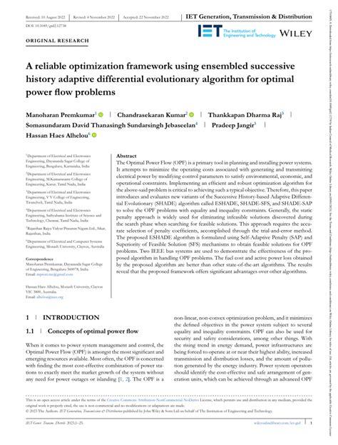 Pdf A Reliable Optimization Framework Using Ensembled Successive