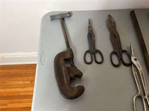 Assorted Pipe Wrenches Scissors And Hand Tools Lot Auction Ohio