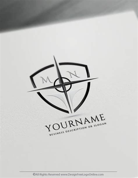 Build A Business Brand With Our Shield Compass Logo Maker