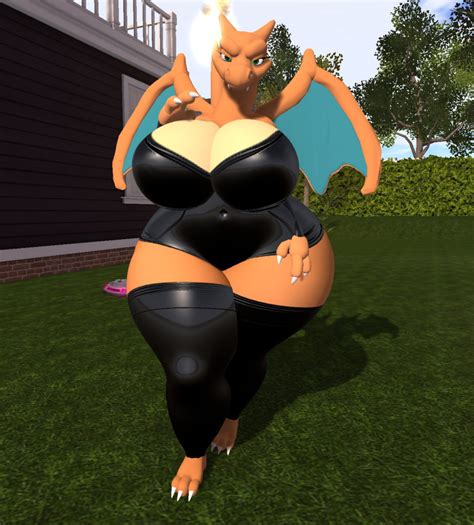 Rule 34 Big Breasts Breasts Charizard Female Ferialexonar Latex