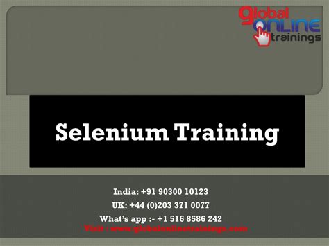 Ppt Selenium Training Selenium 3 14 Certification Training Got Powerpoint Presentation