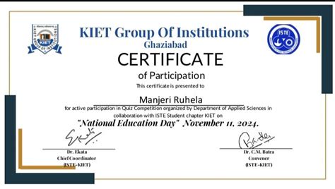 Nationaleducationday Lifelonglearning Educationmatters Kiet Manjeri Ruhela