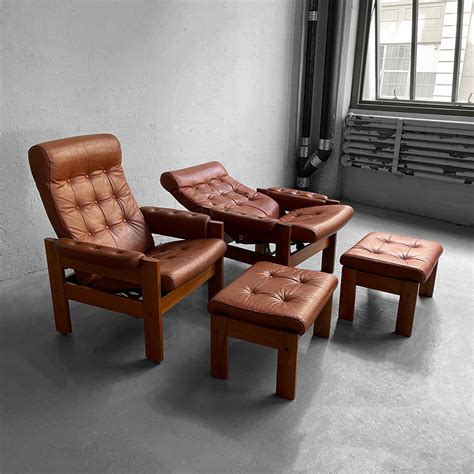 Scandinavian Modern Leather Recliners With Ottomans For Sale At 1stdibs
