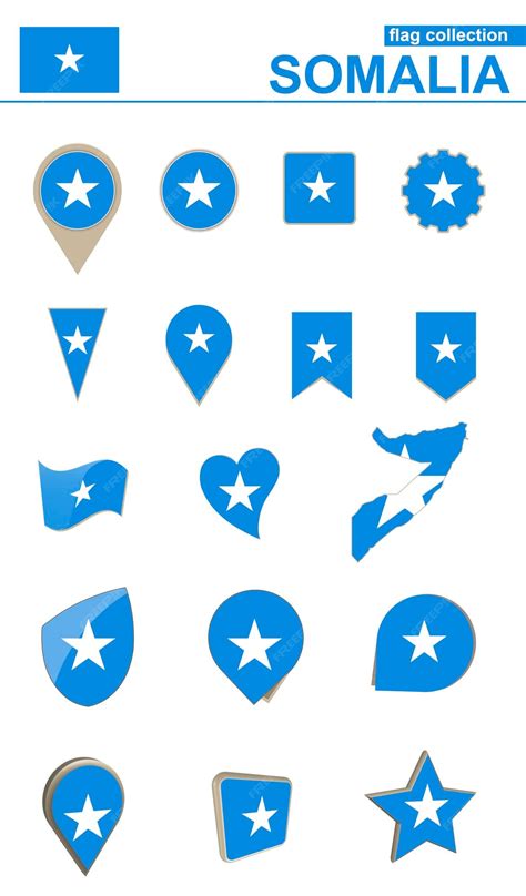 Premium Vector Somalia Flag Collection Big Set For Design