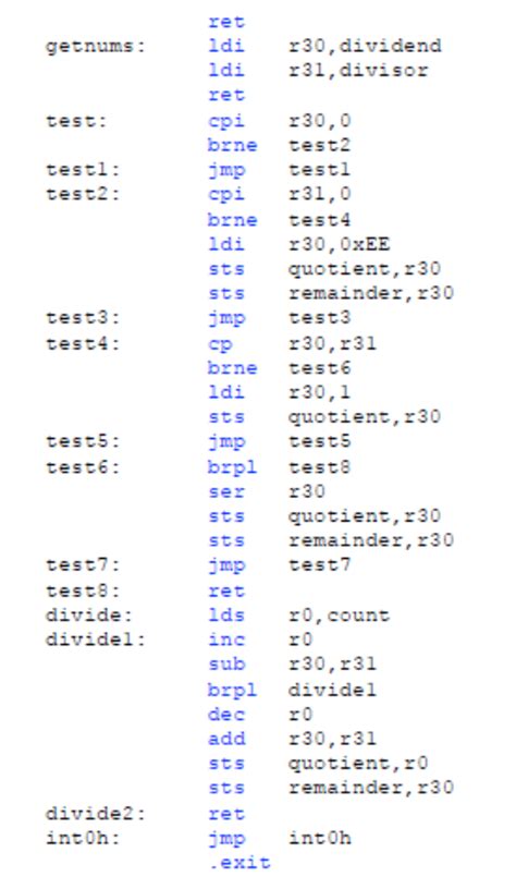 Part 1 Positive 8 Bit Integer Division Can