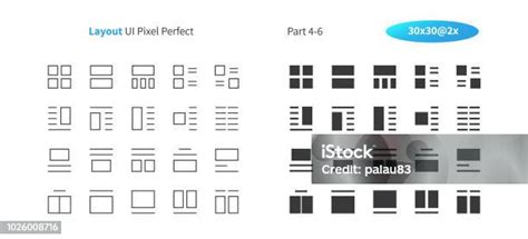 레이아웃 Ui 픽셀 완벽 한 잘 만들어진 벡터 얇은 선 및 고체 아이콘 30 2 그리드 웹 그래픽 및 애플 리 케이 션에 대 한 X 최소한의 간단한 그림 46 부 고체에