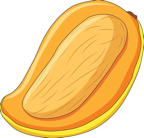 Sweet Delicious Mango Slice Showing Seed 35993931 Vector Art At Vecteezy