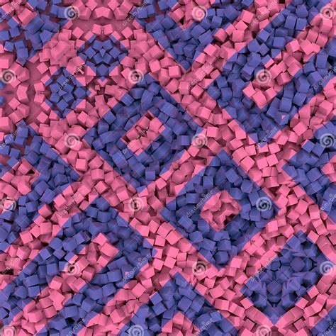 3d Rendering Digital Illustration Of Symmetrical Pattern Composed Of