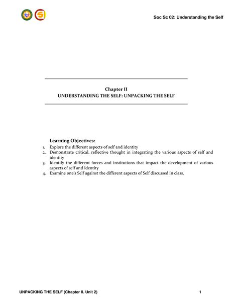 The Sexual Self Chapter II Studocu