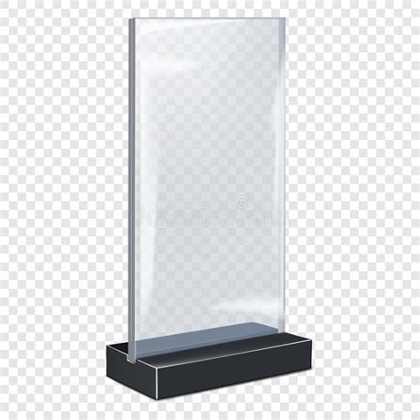 Clear Acrylic Table Tent Mockup Plexiglass Sign Holder Realistic Mock Up Qr Code Promo Poster