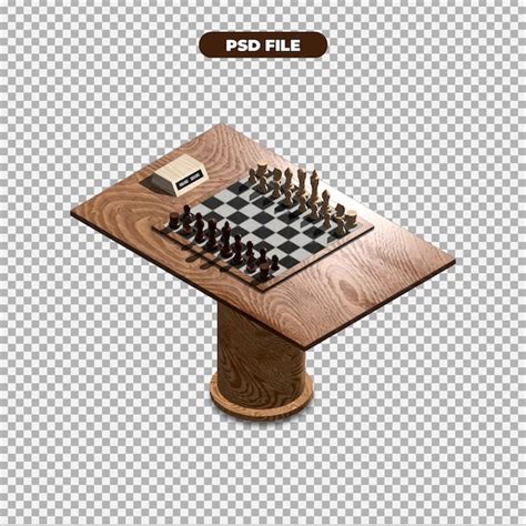 Premium Psd 3d Isometric Chessboard And Chess Piece