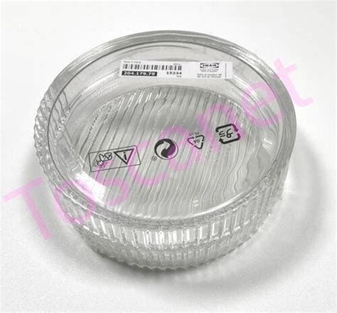 Ikea Sammanhang Clear Glass Storage Container Dish With Lid 6 34 New Ebay