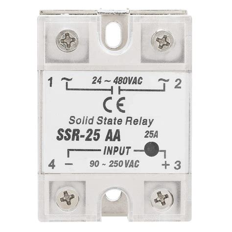 Relay Module Ssr 25 Aa 25a Solid State Relay Ssr Ac Ac Input 90 250v Ac Output 24 480v Ac