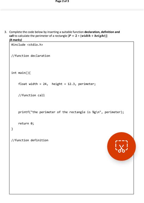 Solved 2 Write The Output Of The Code Below 5 Marks