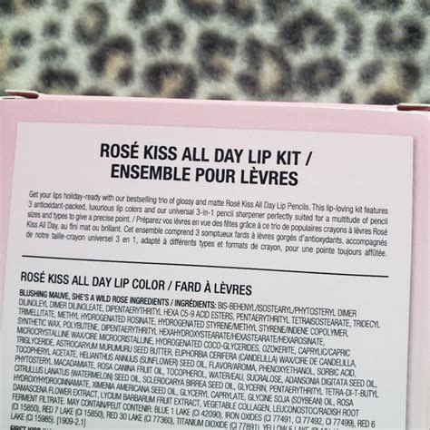 Physicians Formula Makeup Physicians Formula Rose Kiss All Day Lip Kit Set Nib 3 Lip Colors