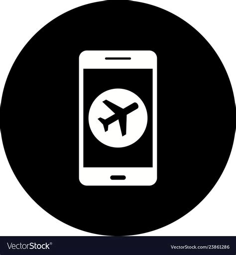 Airplane Mode Mobile Application Icon Royalty Free Vector