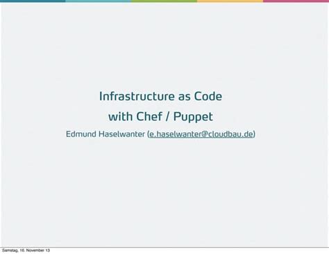 Infrastructure As Code With Chef Puppet Ppt