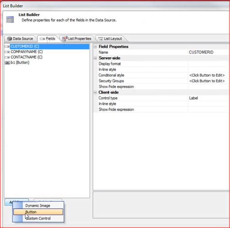 List Control Inserting Buttons Into The List