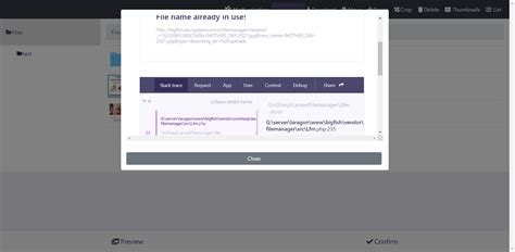 File Name Already In Use · Issue 1078 · Unisharplaravel Filemanager · Github