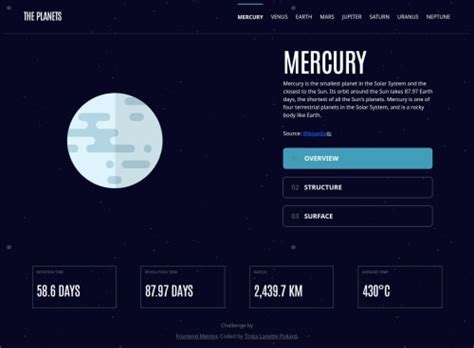 Frontend Mentor Planet Facts Site With Reactjs And Bootstrap Coding