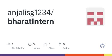 Github Anjalisg1234bharatintern