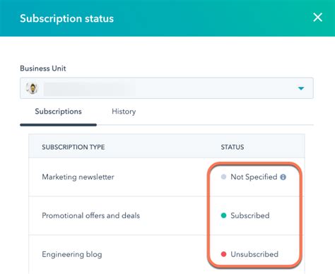 Set Up Email Subscription Types