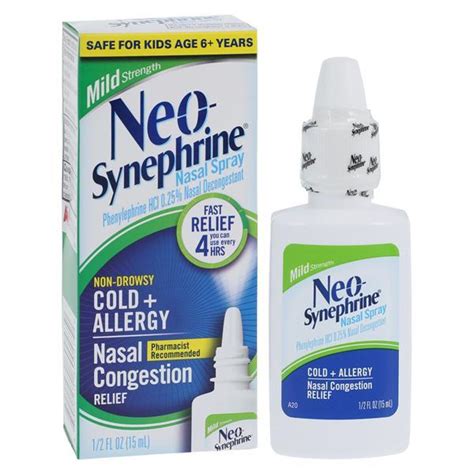 Neo Synephrine 025 Mild Spray 15ml Ace Southern