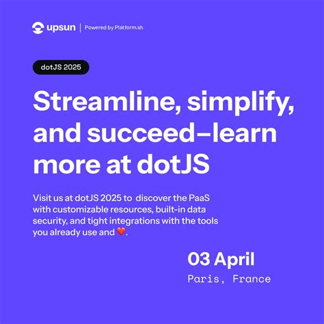 Upsun On Linkedin Dotjs2025 Javascript Js Collaboration Webdevelopment