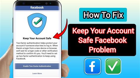 How To Fix Keep Your Account Safe Facebook Problem Solved New Update Youtube