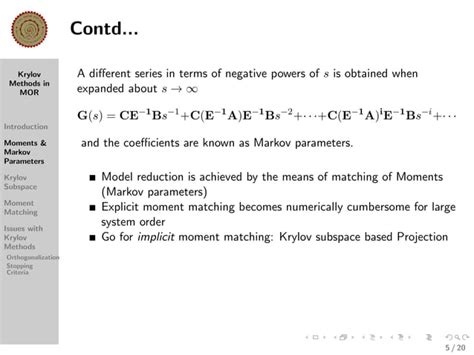 Krylov Subspace Methods In Model Order Reduction Ppt
