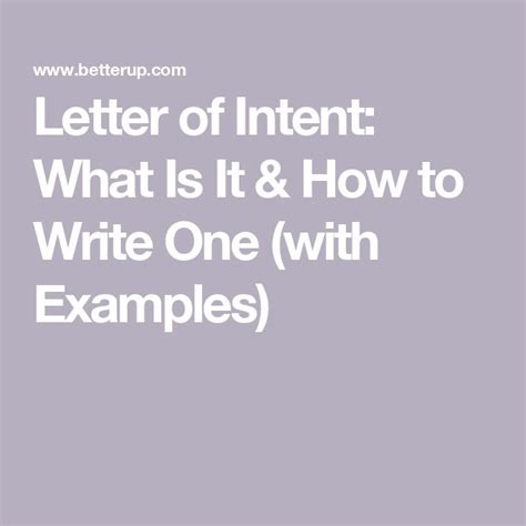 Letter Of Intent What Is It How To Write One With Examples Letter Of Intent Intentions