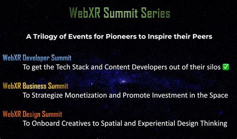The Webxr Business Summit And Webxr Design Summit Are Looking For Speakers Ryan Schultz
