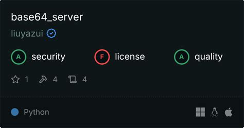 Github Liuyazuibase64server 🚀 Base64编码解码mcp服务器：支持文本📝和图片🖼️转换，提供工具🛠️