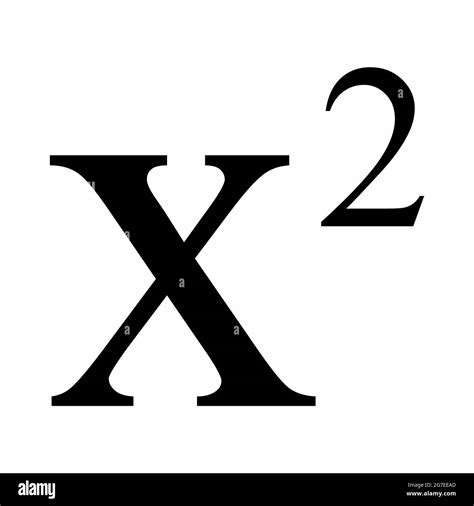 Squared Math Symbol Isolated On White Background Stock Vector Image