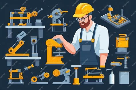 Flat Style Vector Assembler Character Illustration Premium Ai Generated Image