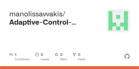 Github Manolissavvakisadaptive Control Systems