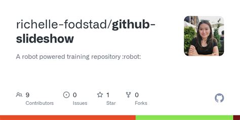 Github Richelle Fodstadgithub Slideshow A Robot Powered Training