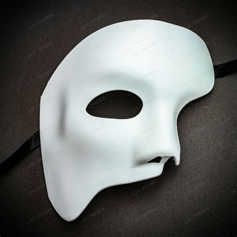 Phantom Of The Opera Diy Half Face Venetian Party Mask Nose White