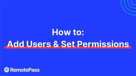 How To Add Users And Set Permissions Youtube