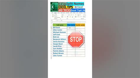 🔥split text in cells in ms excel excel exceltips exceltipsandtricks