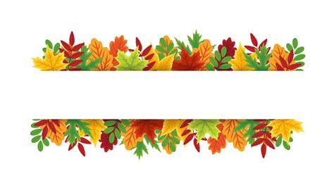 가을 배경 나뭇잎 테두리가있는 배너 흰색 배경에 잎이있는 프레임 단풍나무 로완 참나무의 단풍이 있는 화환 장식 판매 및 추수 감사절을위한 장식품을 디자인하십시오 벡터 추수