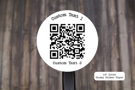 QR Code Custom Stickers 2 5 Round Labels Personalized Round QR Code Stickers Custom