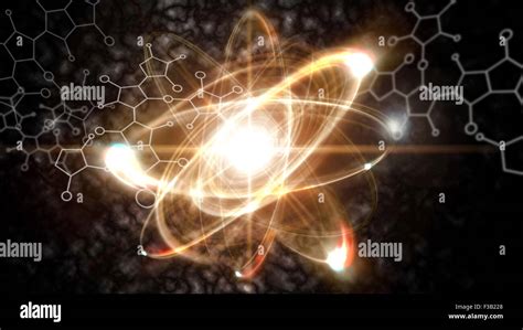 Close Up Illustration Of Atomic Particle For Nuclear Energy Imagery Stock Photo Alamy