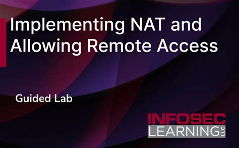Implementing Nat And Allowing Remote Access Lab Virtual Lab Cybrary