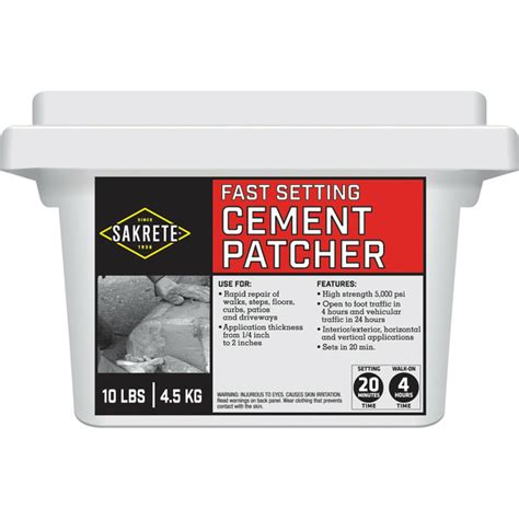 Lowes Sakrete Gray Fast Setting Concrete Cement Patch Same Day