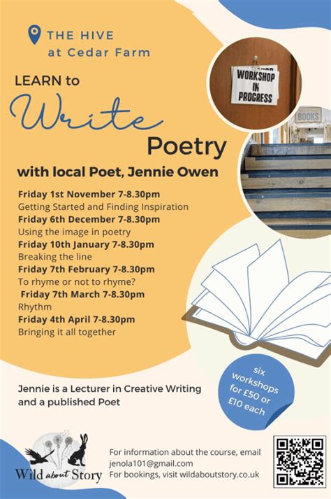 Learn To Write Poetry COURSE At The Barn Upstairs In The Hive Event