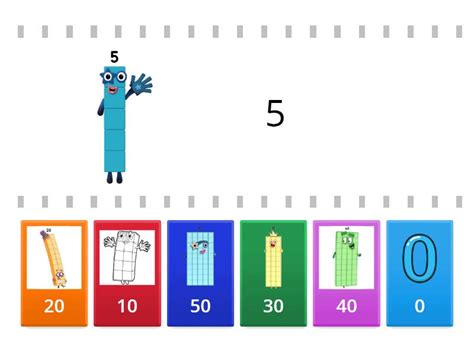 Counting In 5s Numberblocks Find The Match