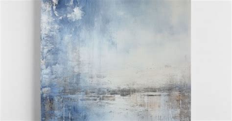 Blue And Silver Abstract Wall Art