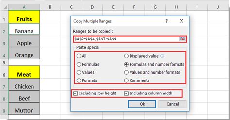 How To Copy Cells Data With Row Height And Column Width In Excel